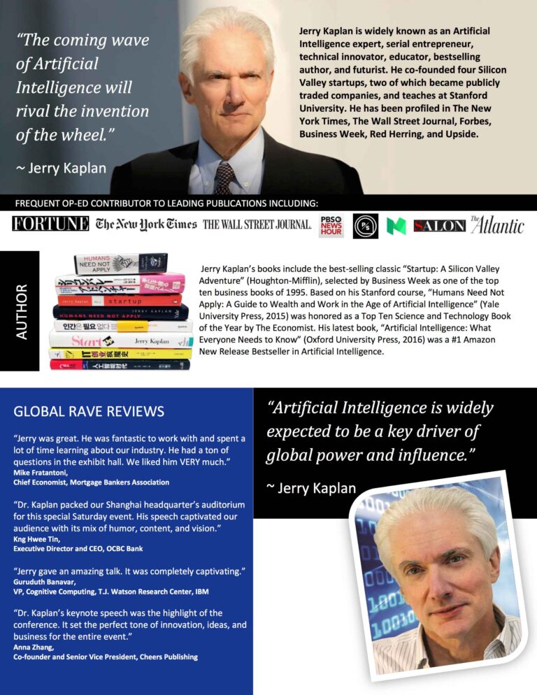 Jerry Kaplan| Speaker | CAL Entertainment